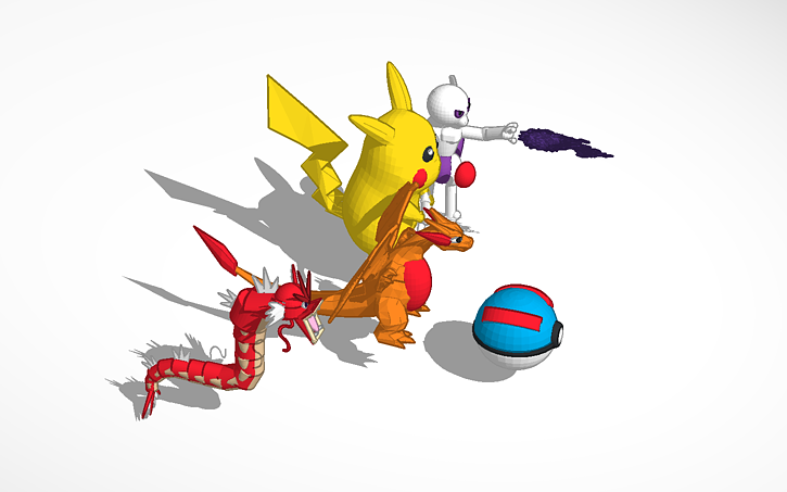 3D design Pokemon poster - Tinkercad