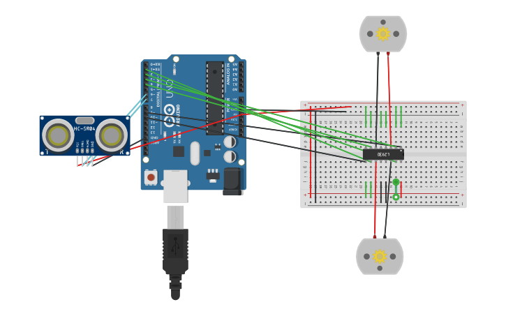 Circuit design Rover Circuit - Tinkercad
