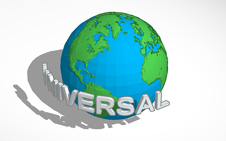 3D design universal logo - Tinkercad