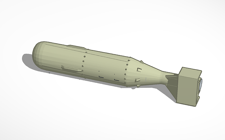 3D design Nuclear Warhead Cross-section - Tinkercad