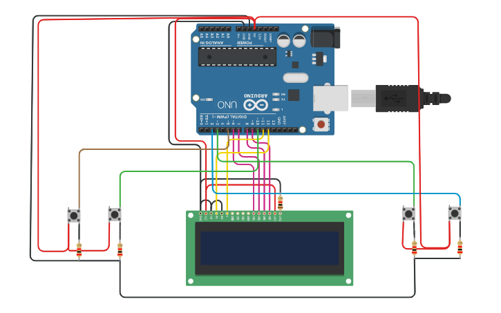 Circuit design Ping Pong Game - Tinkercad
