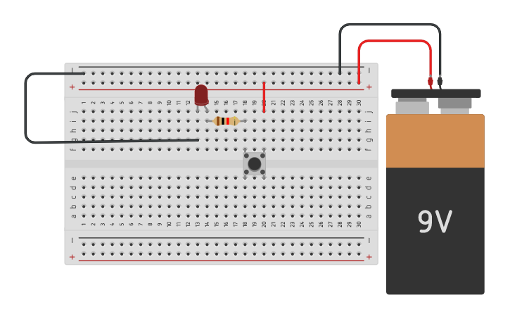 Circuit design basic electric circuit - Tinkercad