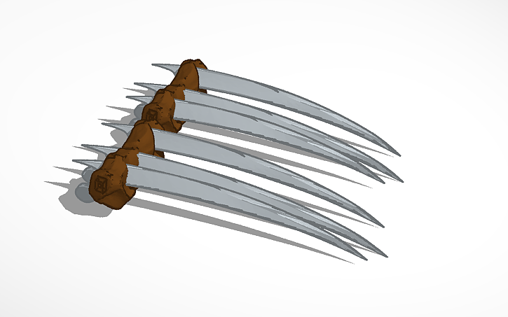 3D design wolveren claws - Tinkercad