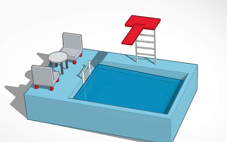 3D design swimming pool - Tinkercad