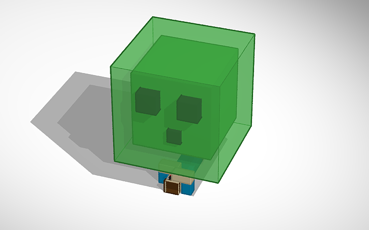 3D design A Super Aggressive minecraft slime | Tinkercad