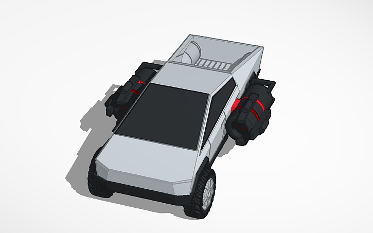 3D design Tesla cybertruck - Tinkercad