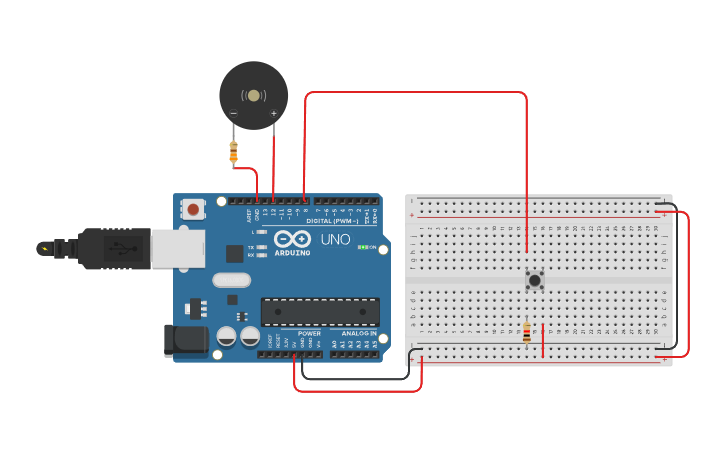 Circuit design door bell - Tinkercad