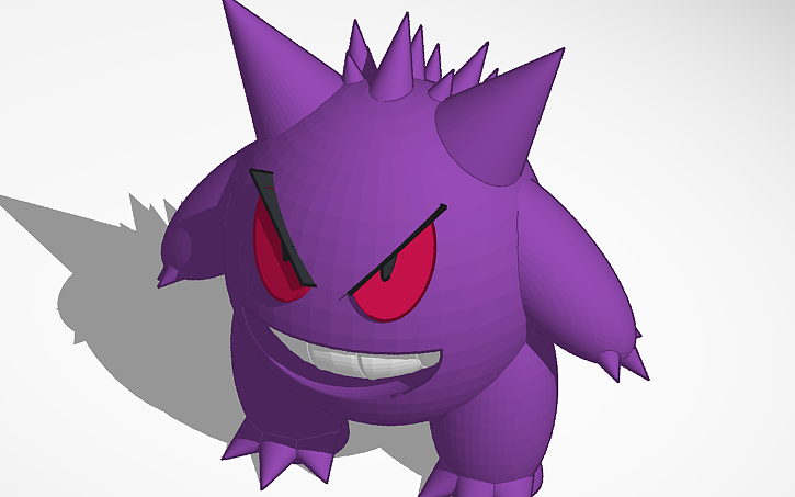 3D design Pokemón GENGAR - Tinkercad