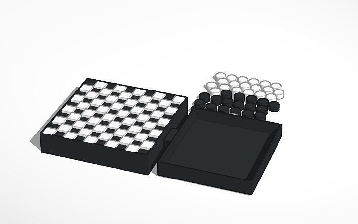 3D design Checkers - Tinkercad