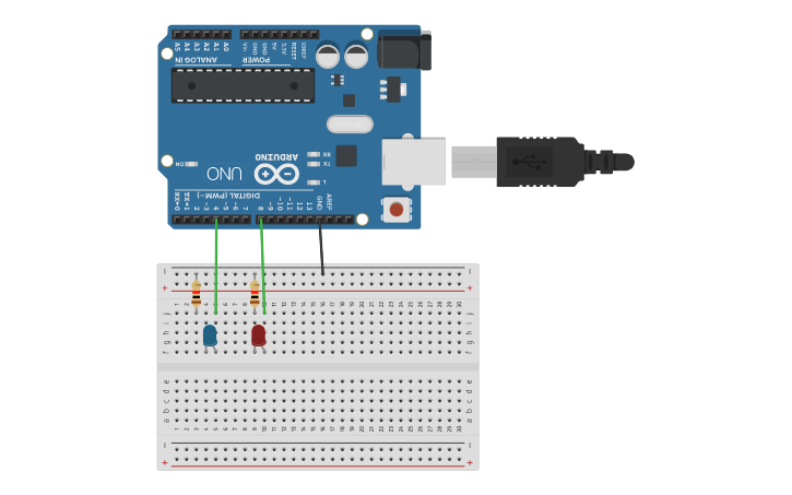 Circuit design siren light | Tinkercad