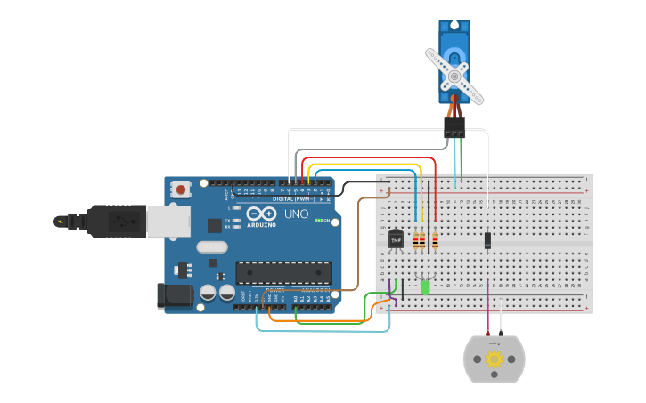 Circuit design Temperature Monitoring and Automation - Tinkercad