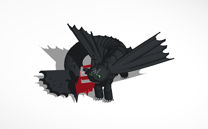 3D design toothless 3d fiqure | Tinkercad