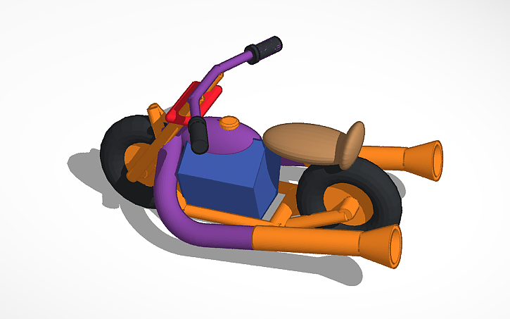 3D design v12 fast motorcycle - Tinkercad