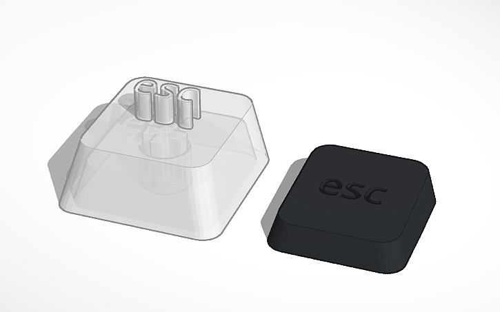 3D design MX Pudding Keycap - Tinkercad