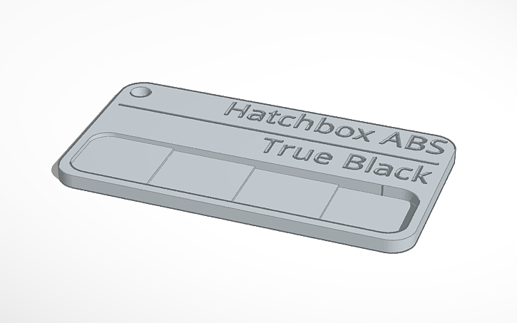 3D design Filament Swatch: Hatchbox ABS, Black - Tinkercad