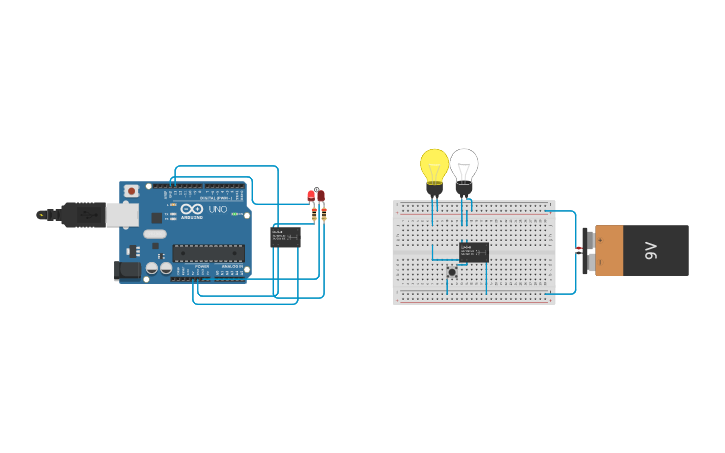 Circuit design RELAY - Tinkercad