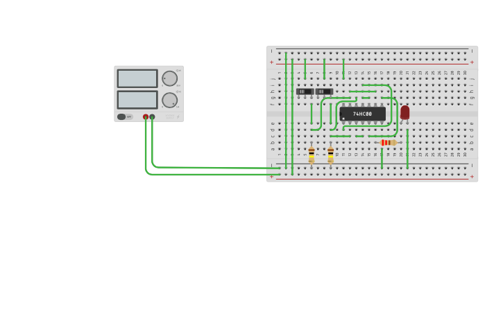 Circuit design 06 - XOR Gate - Tinkercad