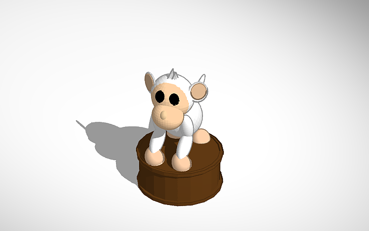 3D design Albino Monkey - Tinkercad