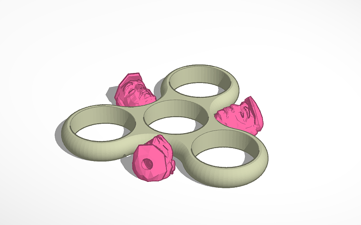 3D design Trumpicorn fidget spinner - Tinkercad