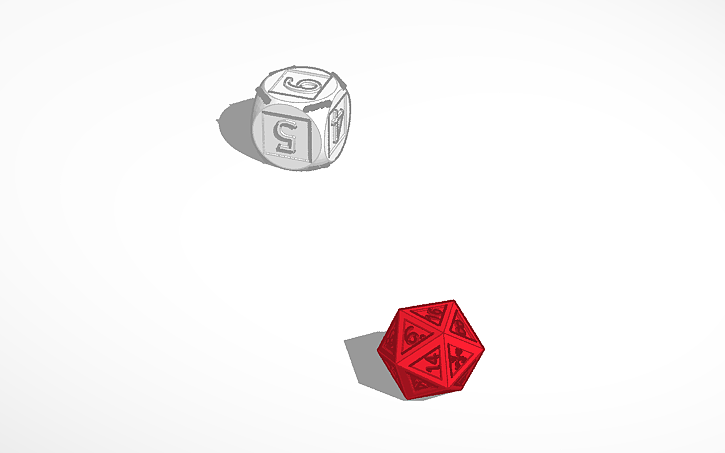 3D design dice - Tinkercad