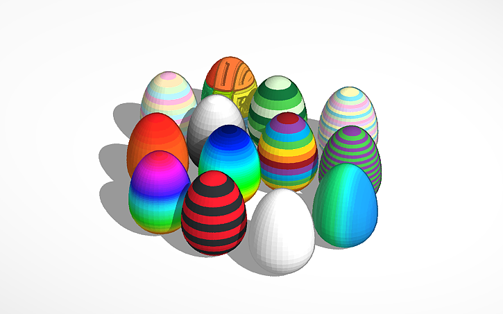 3D design Variety easter eggs! - Tinkercad