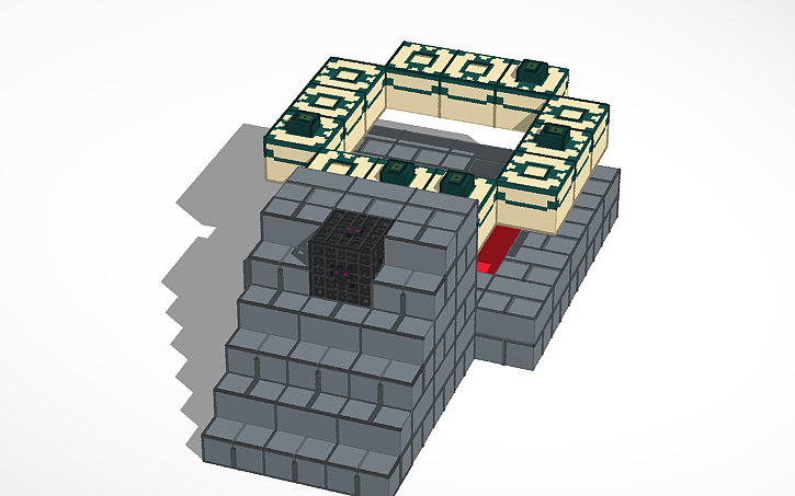 3D design Minecraft end portal - Tinkercad