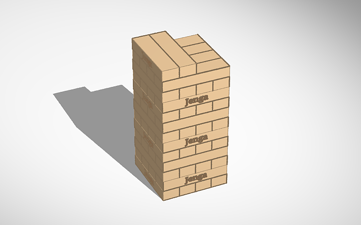 3D design Jenga tower sim lab - Tinkercad