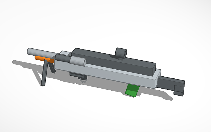 3D design Modern M249 W/ Grenade launcher and bullet models | Tinkercad