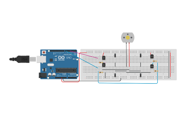 Circuit design H Bridge - Tinkercad