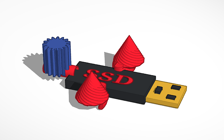 3D design SSD - Tinkercad