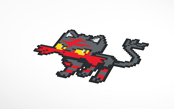 3D design Litten Pixel Art (Requested by AnniChu) | Tinkercad