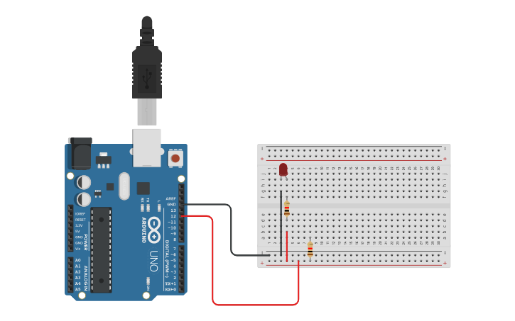 Circuit design led intermitente 9000 - Tinkercad