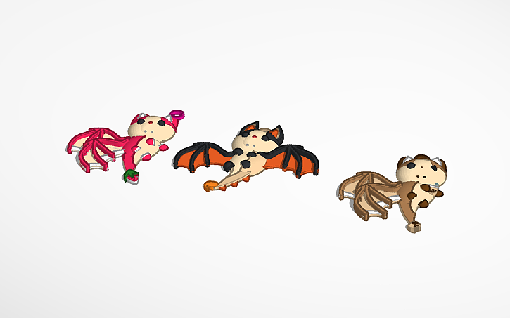 3D design adoptme printable bat dragon danglers - Tinkercad