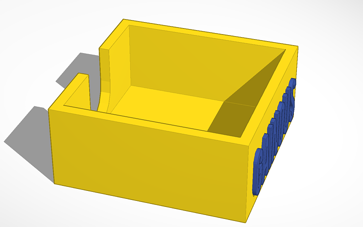 3D design Post it note box - Tinkercad