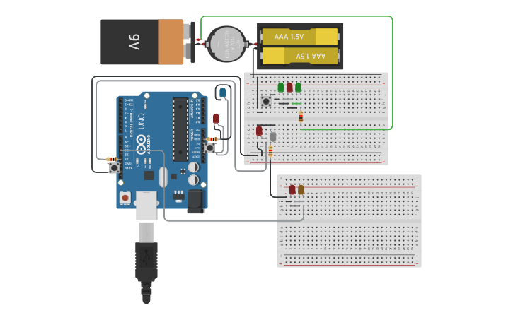 Circuit design itu knp lampu merah biru nyala pdhl saklar mati - Tinkercad Circuit design itu knp lampu merah biru nyala pdhl saklar mati - Tinkercad