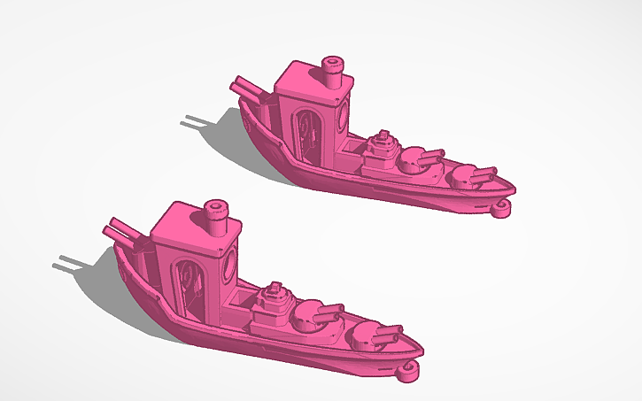 3D design Copy of Benchy cruiser and Benchy battleship - Tinkercad