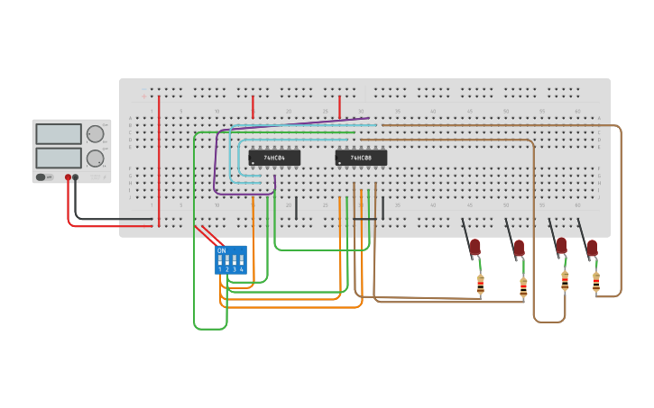 Circuit design Decoder | Tinkercad