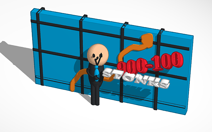 3D design stonks updated (900-100 collection) - Tinkercad