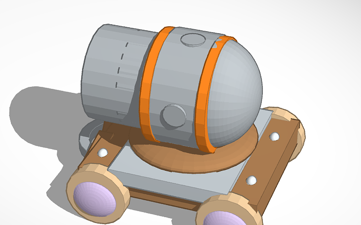 3D design Cannon cart | Tinkercad