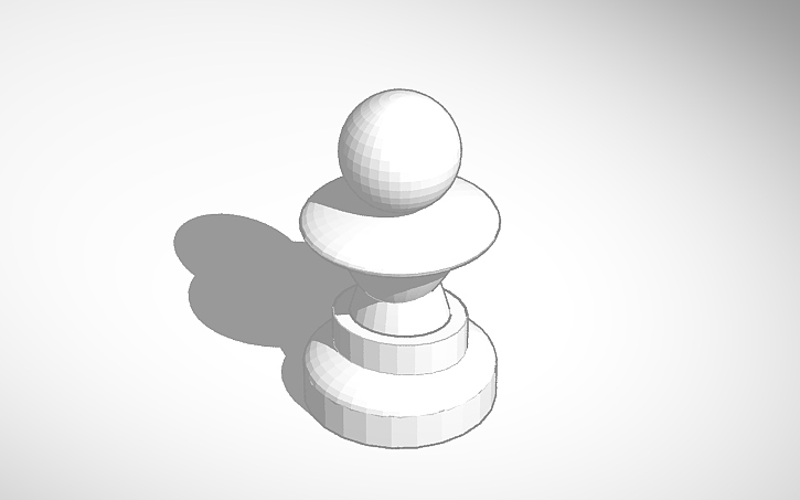 3D design Pawn (Chess) - Tinkercad