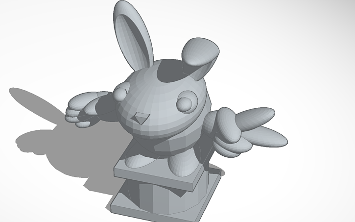3D design Bunny Statue - Tinkercad