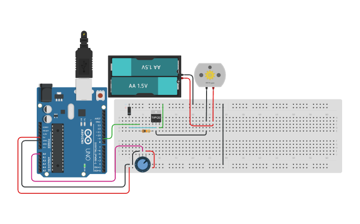 Circuit design Project 15 – Simple Motor Control - Tinkercad