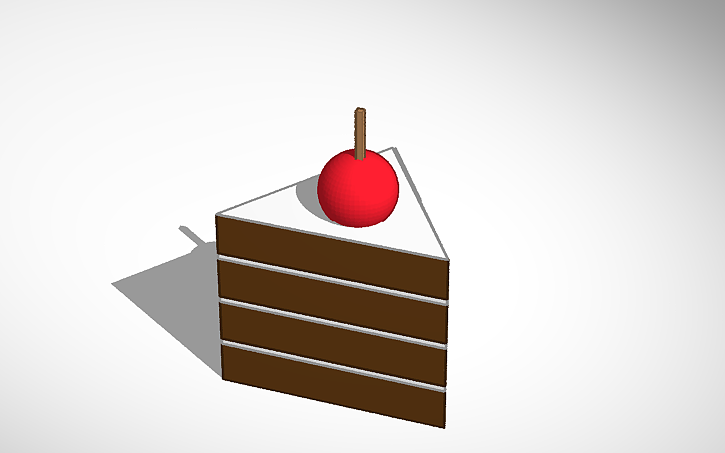 3D design A Slice o' cake - Tinkercad