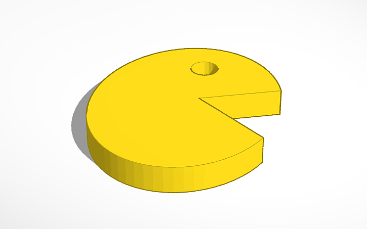 3D design PacMan - Tinkercad
