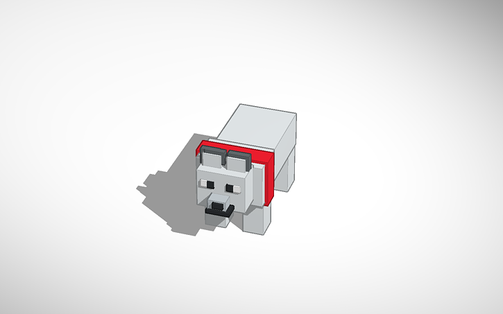 3D design Minecraft Wolf -FaZe ADAPT :D | Tinkercad