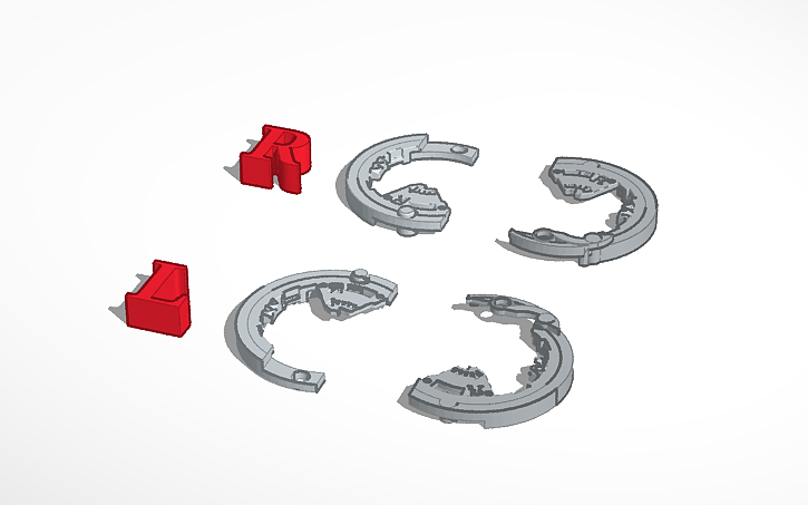 3D design beyblade dual sparking ring template - Tinkercad