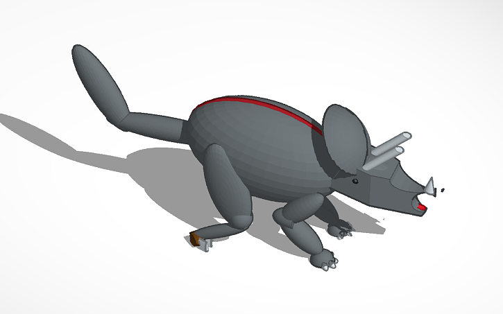 3D design Wally the Triceratops | Tinkercad