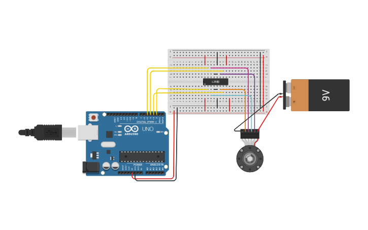 Circuit design Stepper Motor_105 - Tinkercad
