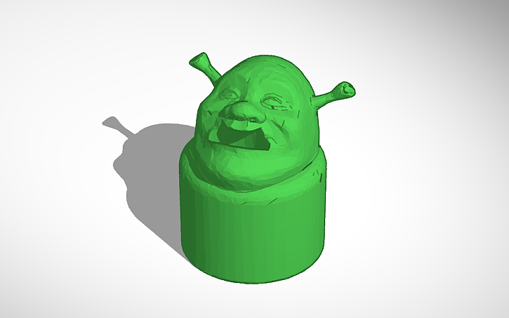 3D design shrek toothpaste vomit thing - Tinkercad