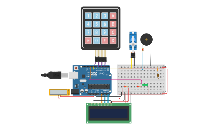 Circuit design Smart Lock System (oficial) - Tinkercad